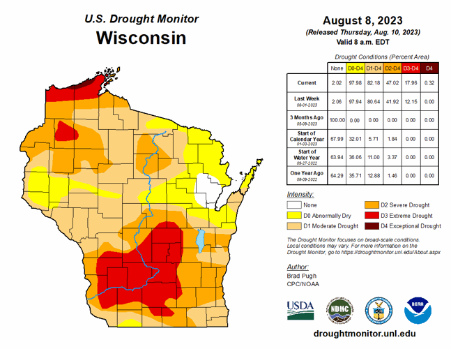 Latest drought monitor shows some improvements in southern Wisconsin ...