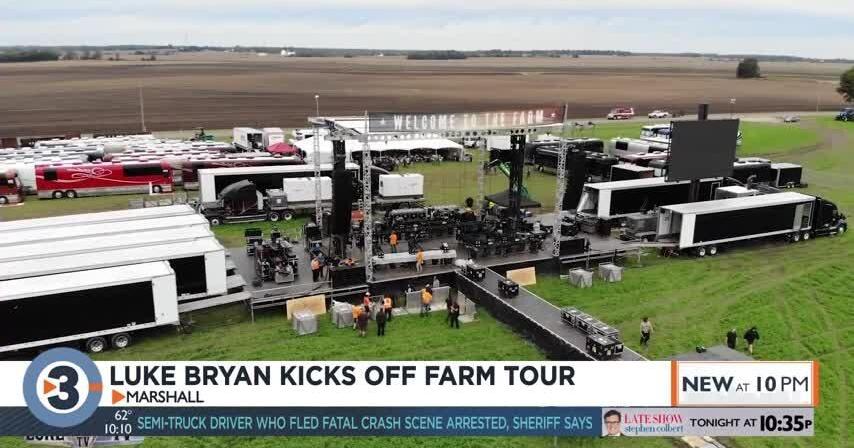 Luke Bryan kicks off Farm Tour at Statz Farm in Marshall | Local News ...