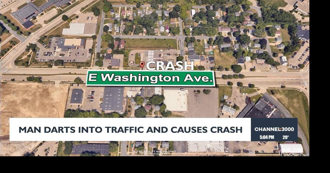 Police: 2 vehicles crash after pedestrian darts into road | News ...