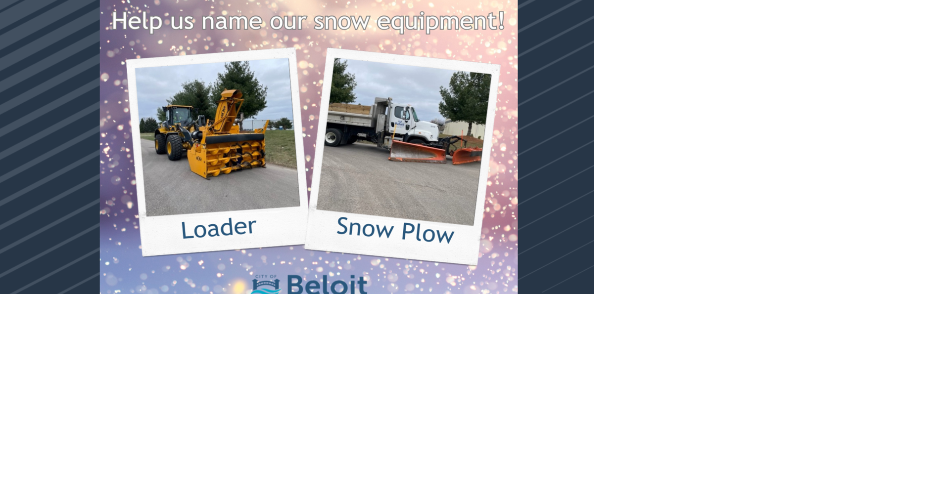 Name the snow plow: Children in Beloit are invited to submit their most ...
