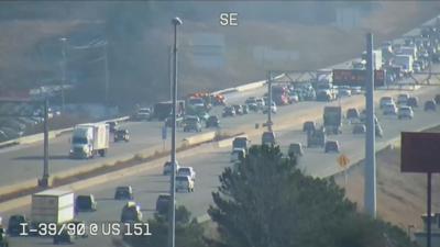 All lanes on I-39/90 northbound near Highway 151 reopen following crash ...
