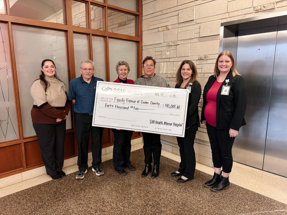 SSM Health Monroe Check to Family Promise of Green Co. | | channel3000.com