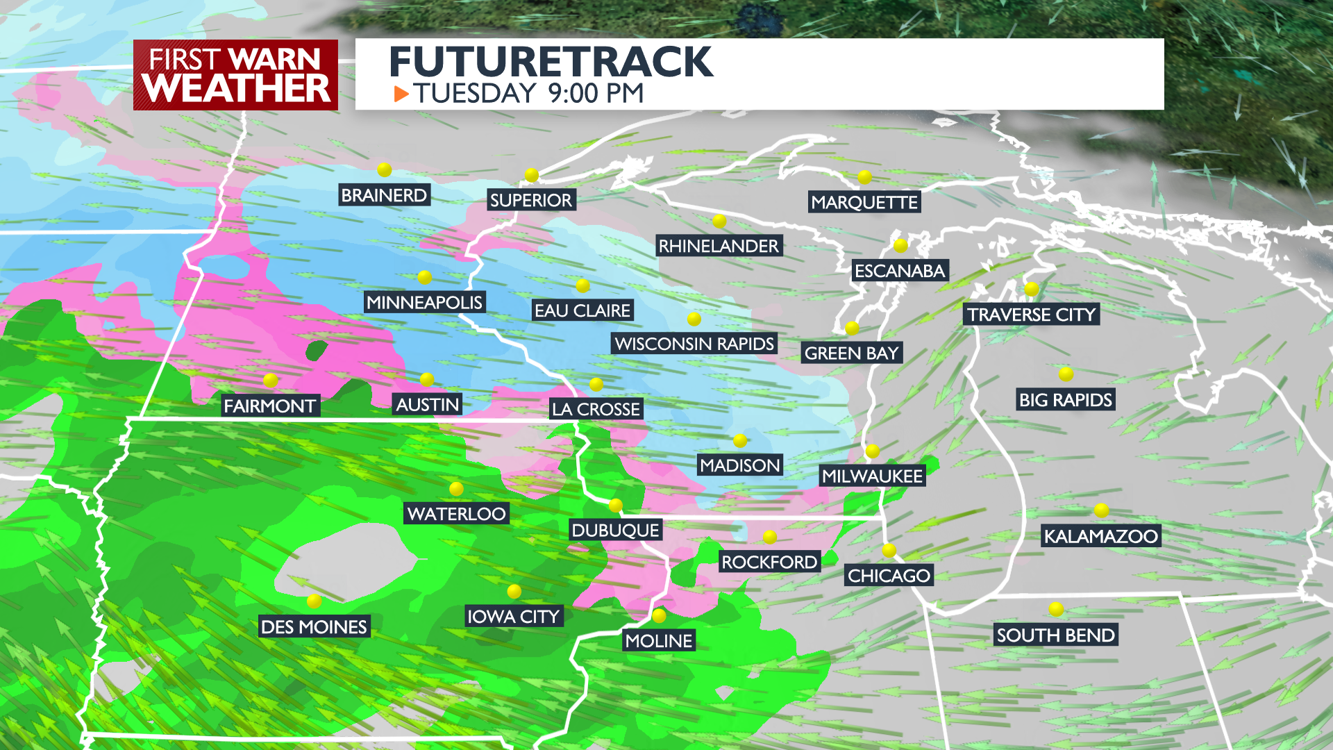 Storms end southeast of Madison, then tracking some snow overnight ...