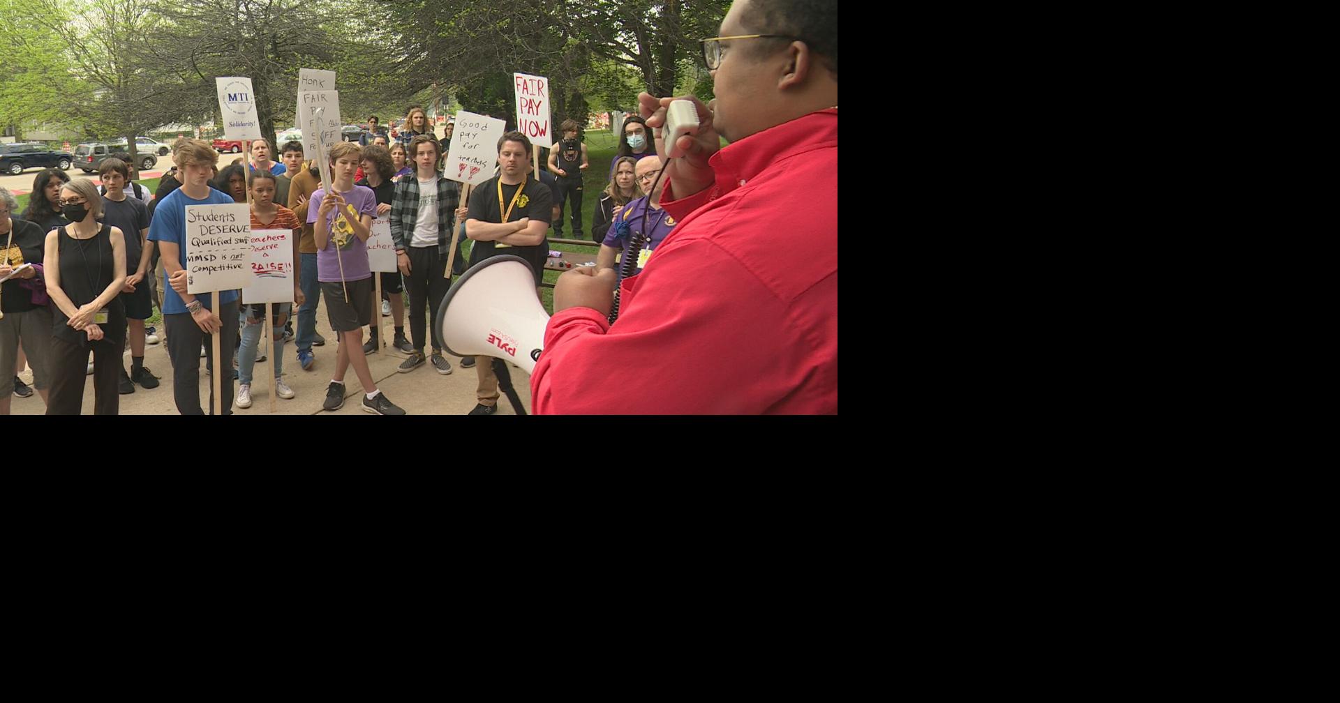 Educators, students rally to call for more competitive raises for MMSD ...