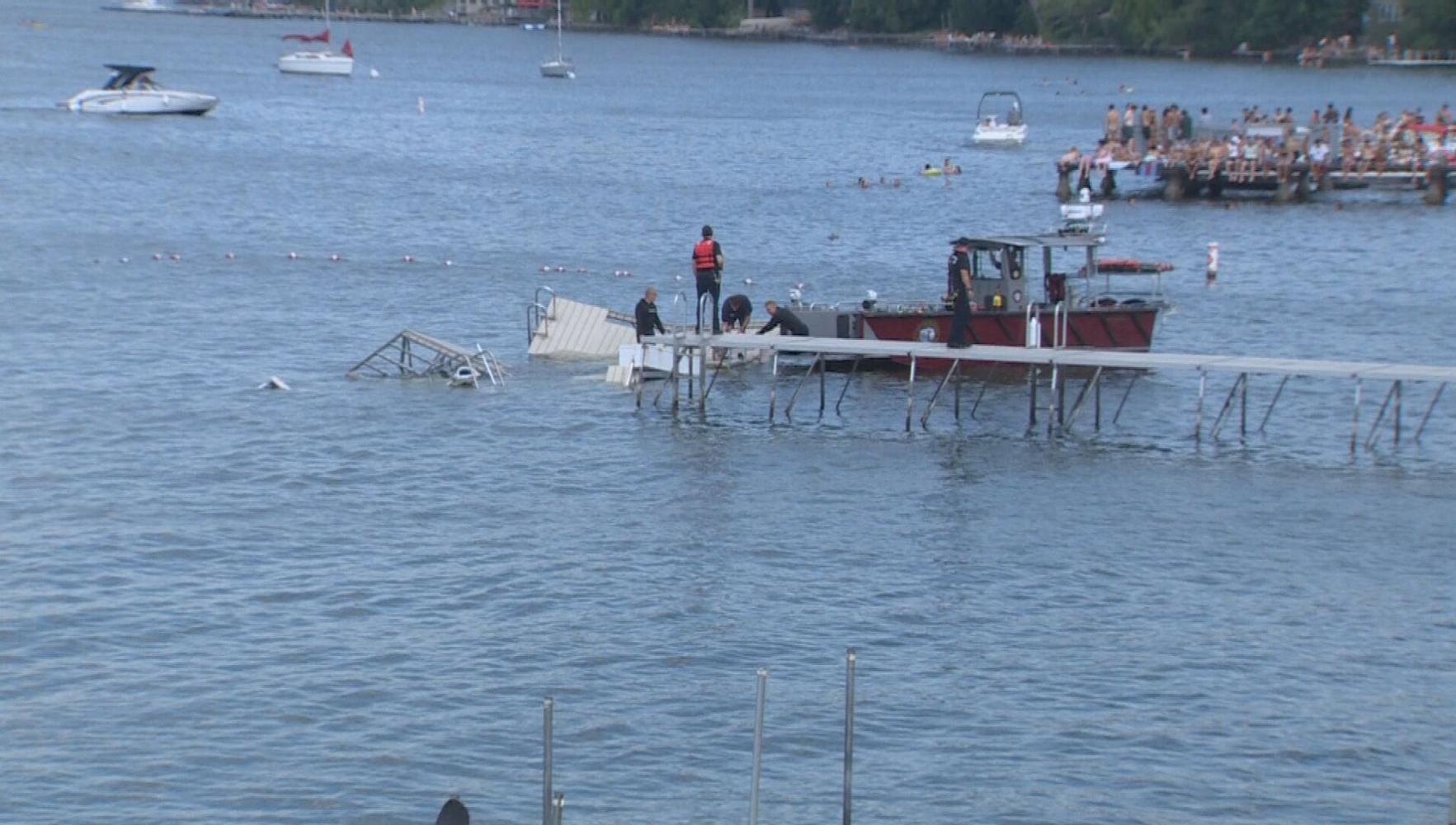 Pier collapses at Memorial Union Terrace, sending dozens into Lake ...