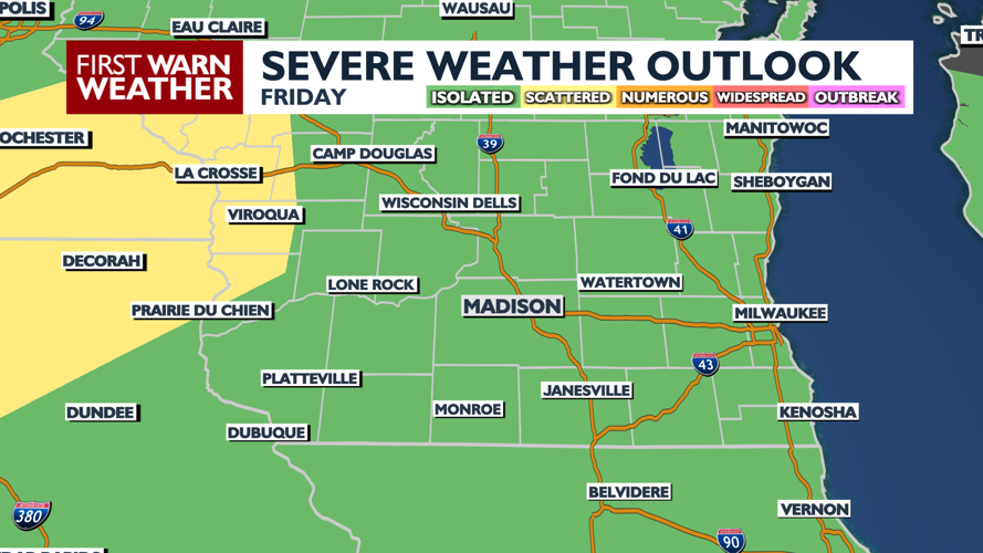 Another sunny day expected, possible ALERT DAY Friday into Saturday ...