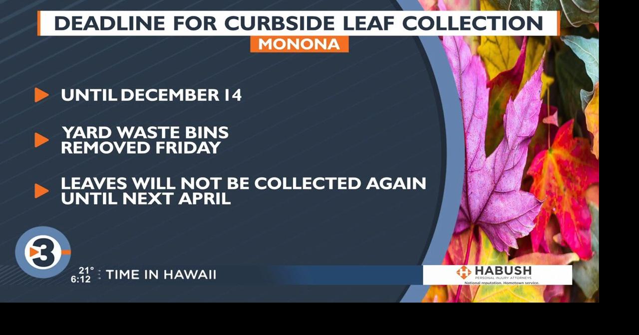 Dec. 14 is last day for curbside leaf collection in Monona | Local News ...