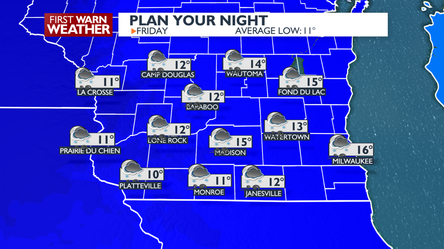 Scattered snow showers through the weekend, Arctic Blast Monday ...