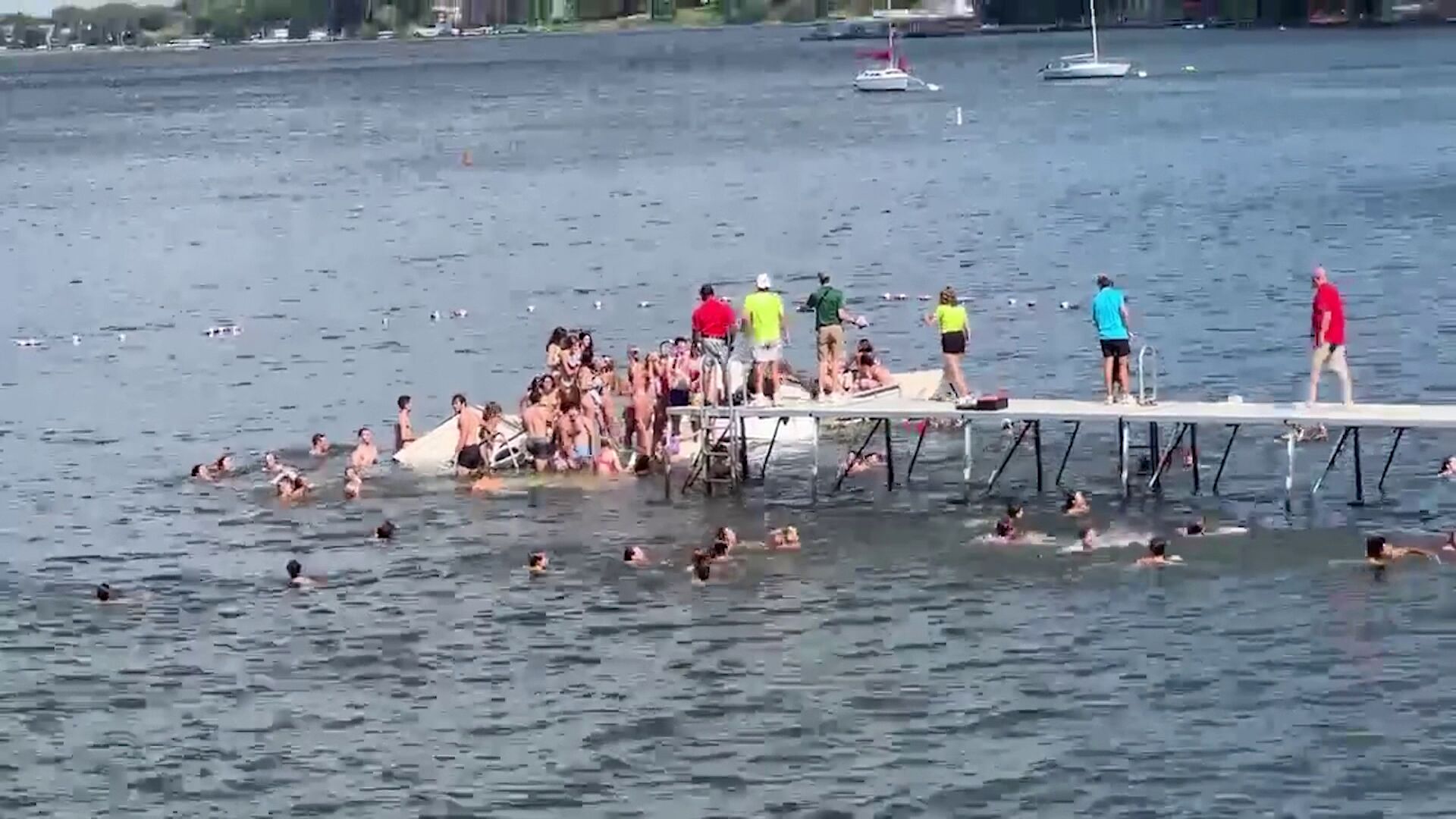 Pier collapses at Memorial Union Terrace, sending dozens into Lake ...