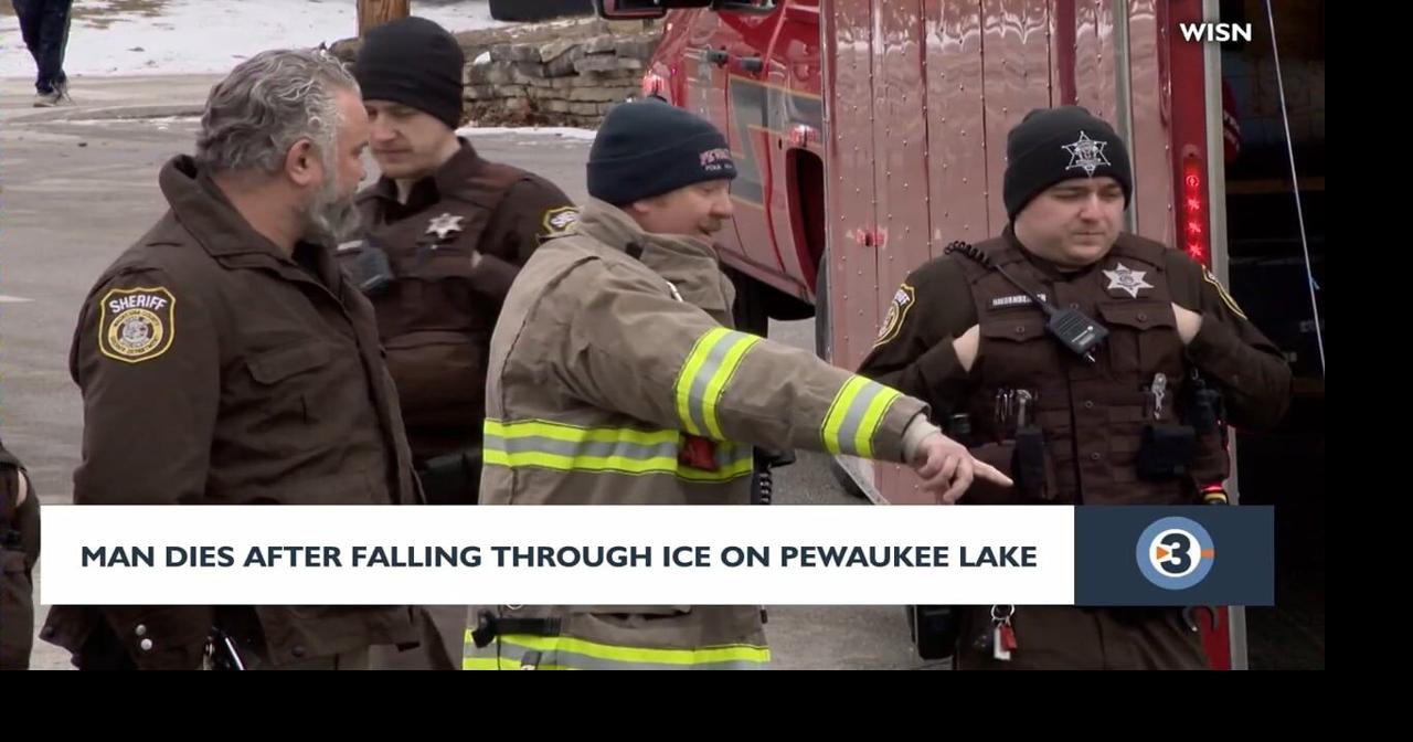 Man dies after falling through ice on Pewaukee Lake | Video ...