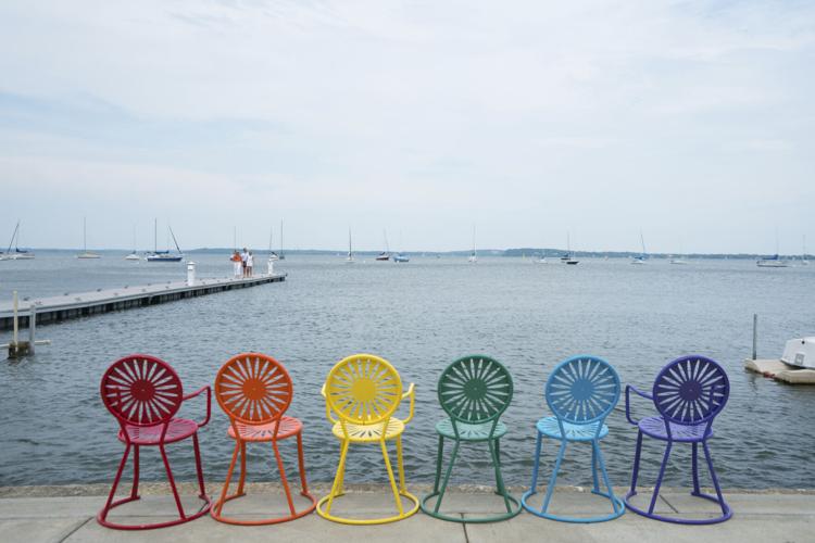 Rainbow chairs make appearance at Memorial Union Terrace for Pride ...