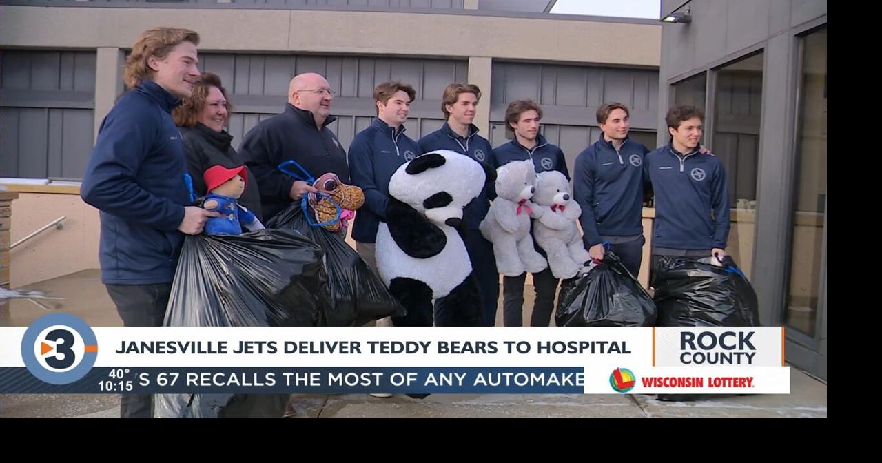 Janesville Jets deliver teddy bears to patients at Mercyhealth Hospital ...
