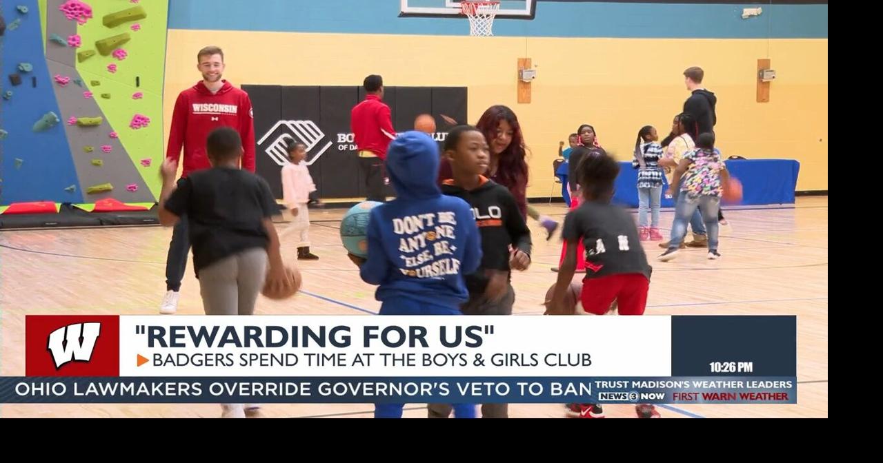Badgers men's basketball team gives back at Boys and Girls Club ...