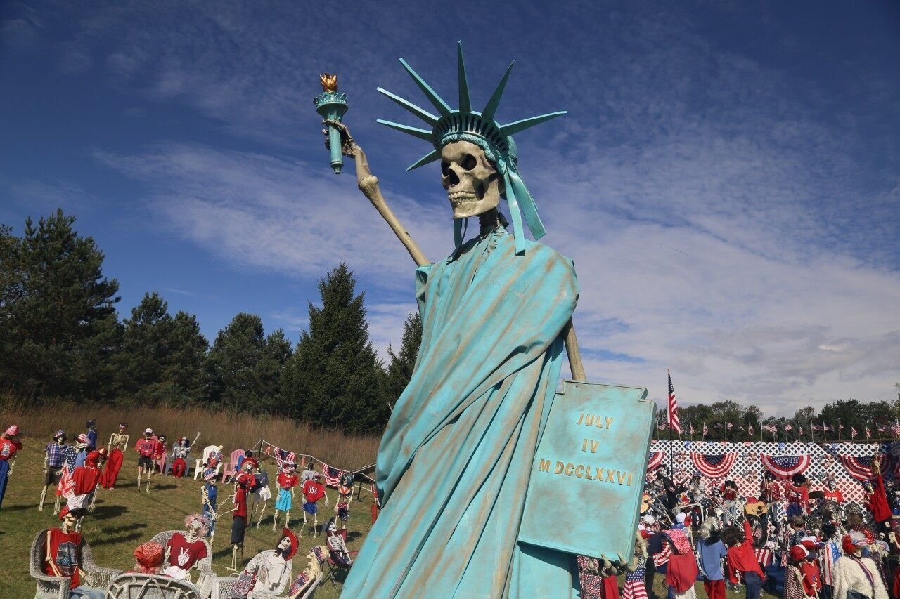 Red, White, and Boo! The 26th annual Holy Hill skeleton Display is bone ...