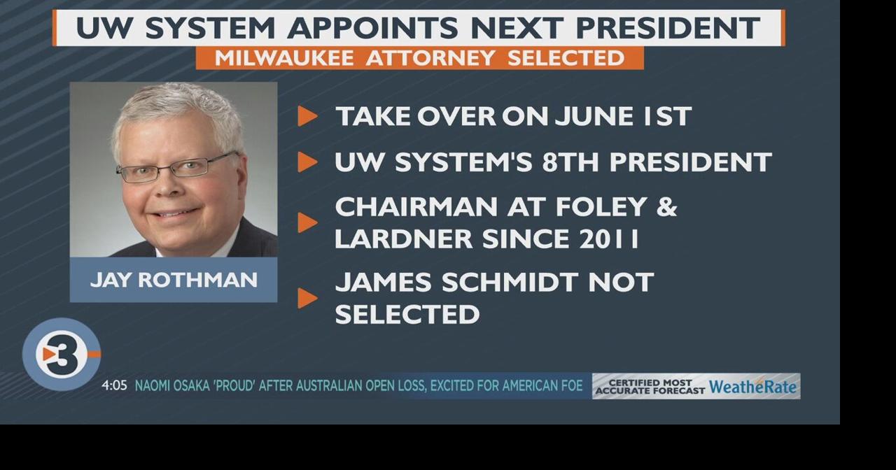 UW System selects Milwaukee attorney Jay Rothman as next president ...