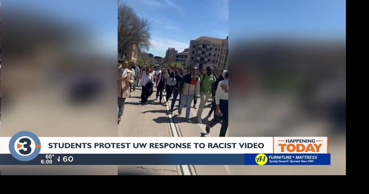 Black students, campus supporters protest UW’s response to racist video ...