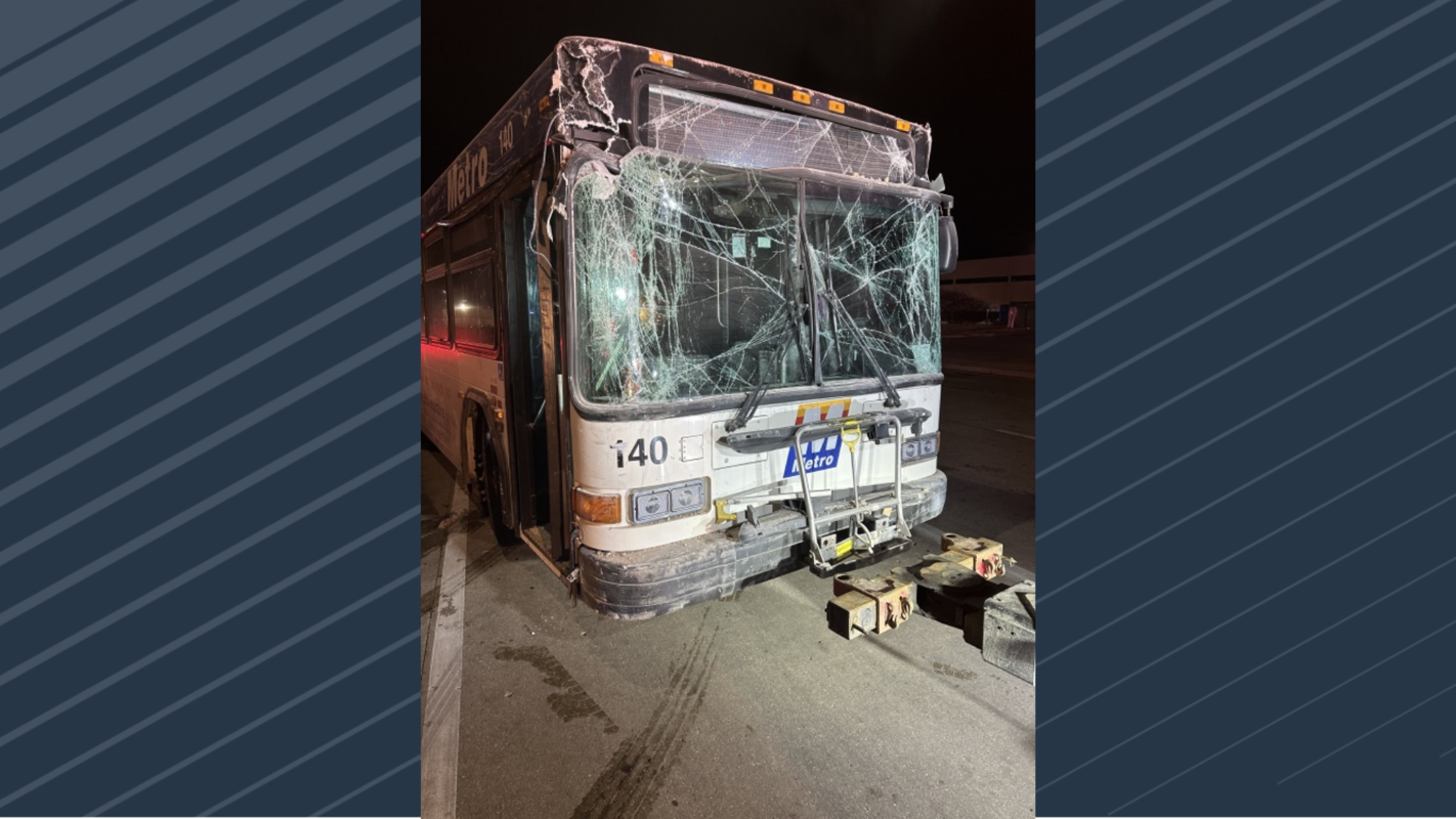 Madison Metro bus collides into Asian House, passenger allegedly pushes ...