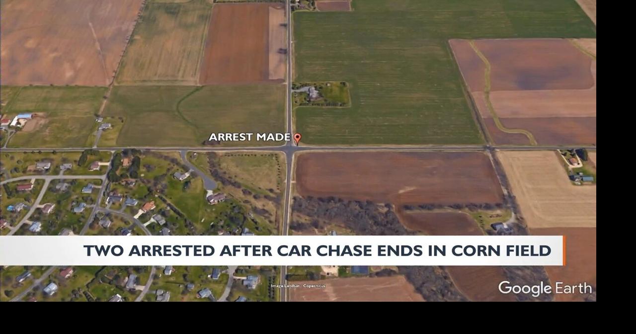 Two arrested after reports of gunshots, police chase that ended in corn ...