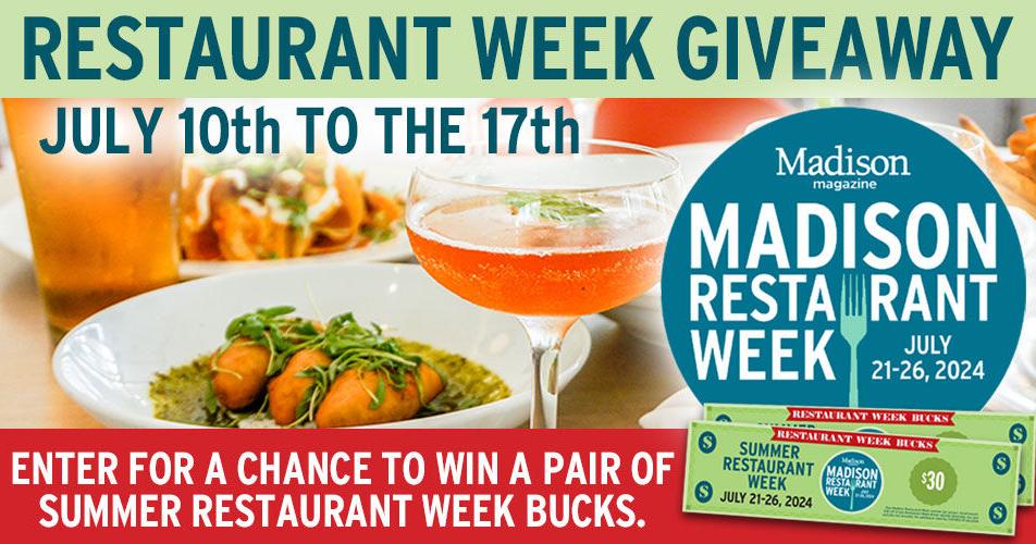 Madison Magazine Restaurant Week Bucks Summer 2024 Giveaway ...