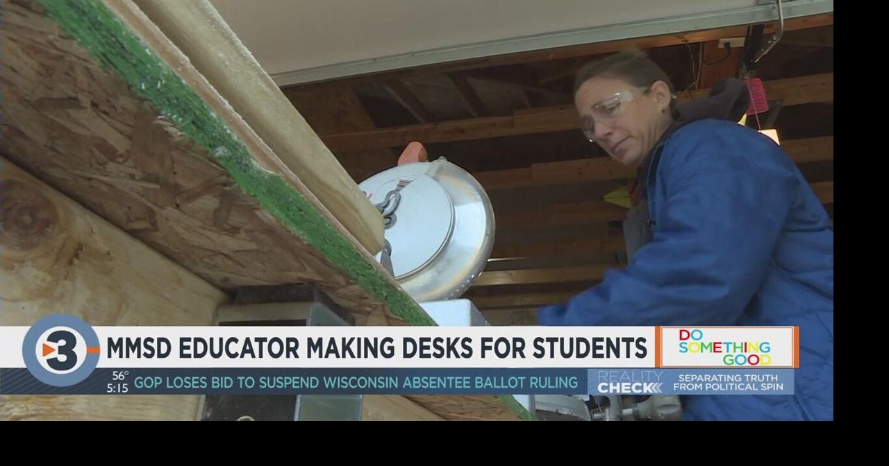 MMSD educator building desks for students to help with virtual learning ...