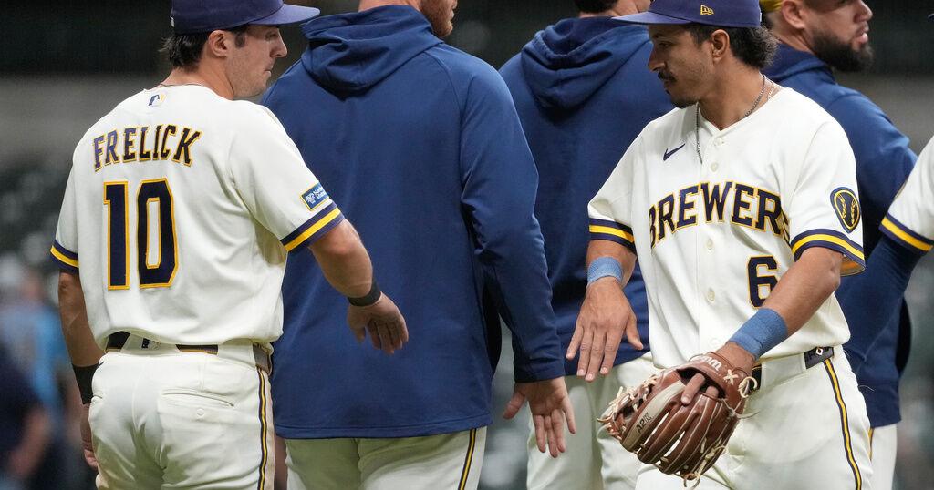 Sal Frelick ends Brewers' home-run drought in 13-2 blowout of ...
