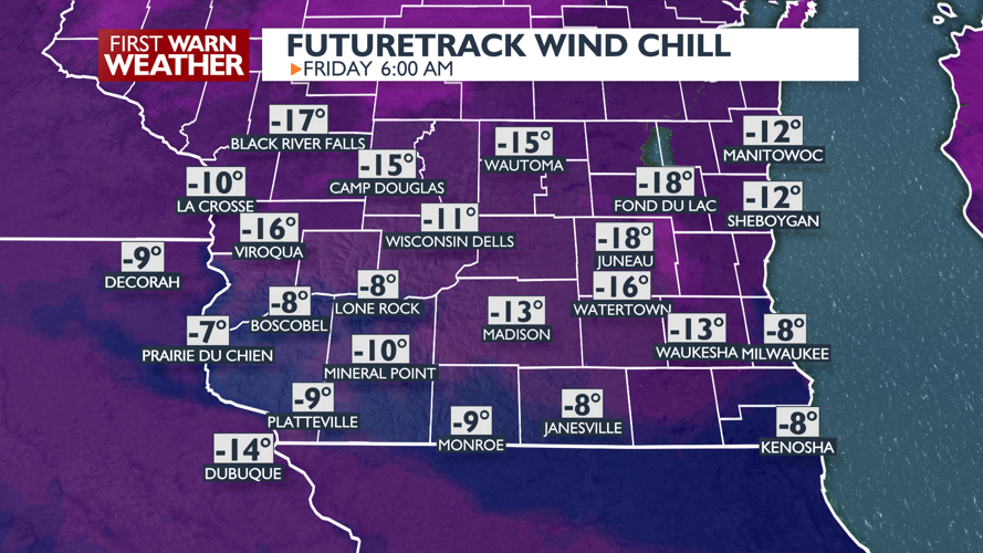Cold the next few nights before we start to slowly warm back up ...