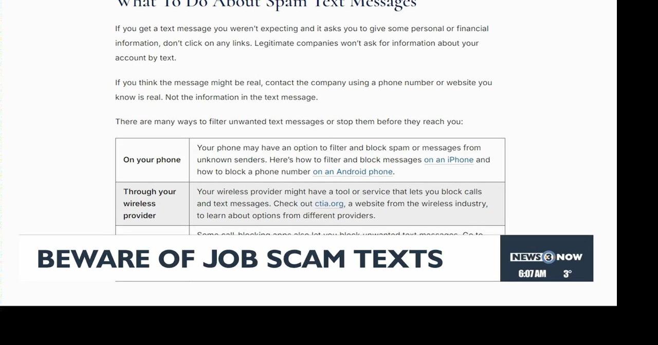 Beware of job offer scams | News | channel3000.com