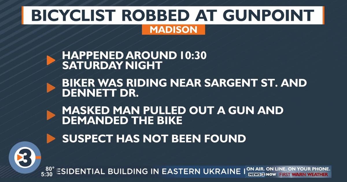 Madison police searching for man who robbed bicyclist at gunpoint ... Madison police searching for man who robbed bicyclist at gunpoint ...
