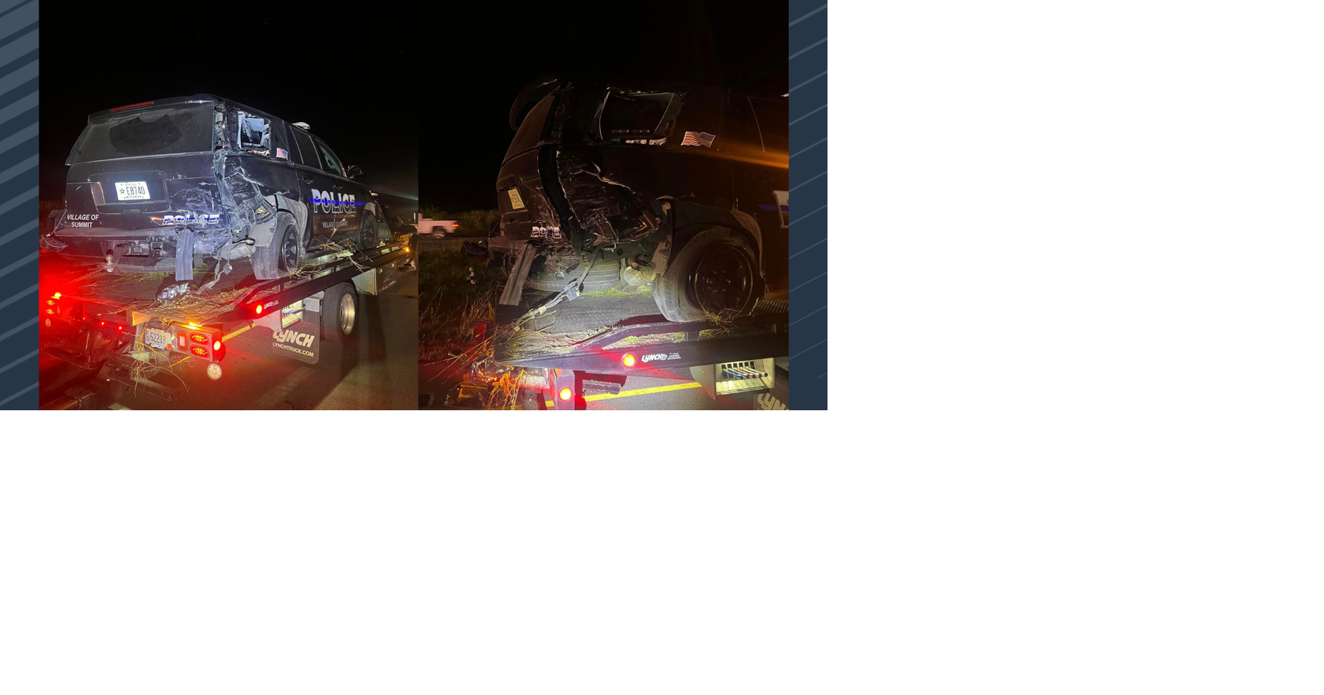 Summit police officer able to avoid injury after squad car hit during ...