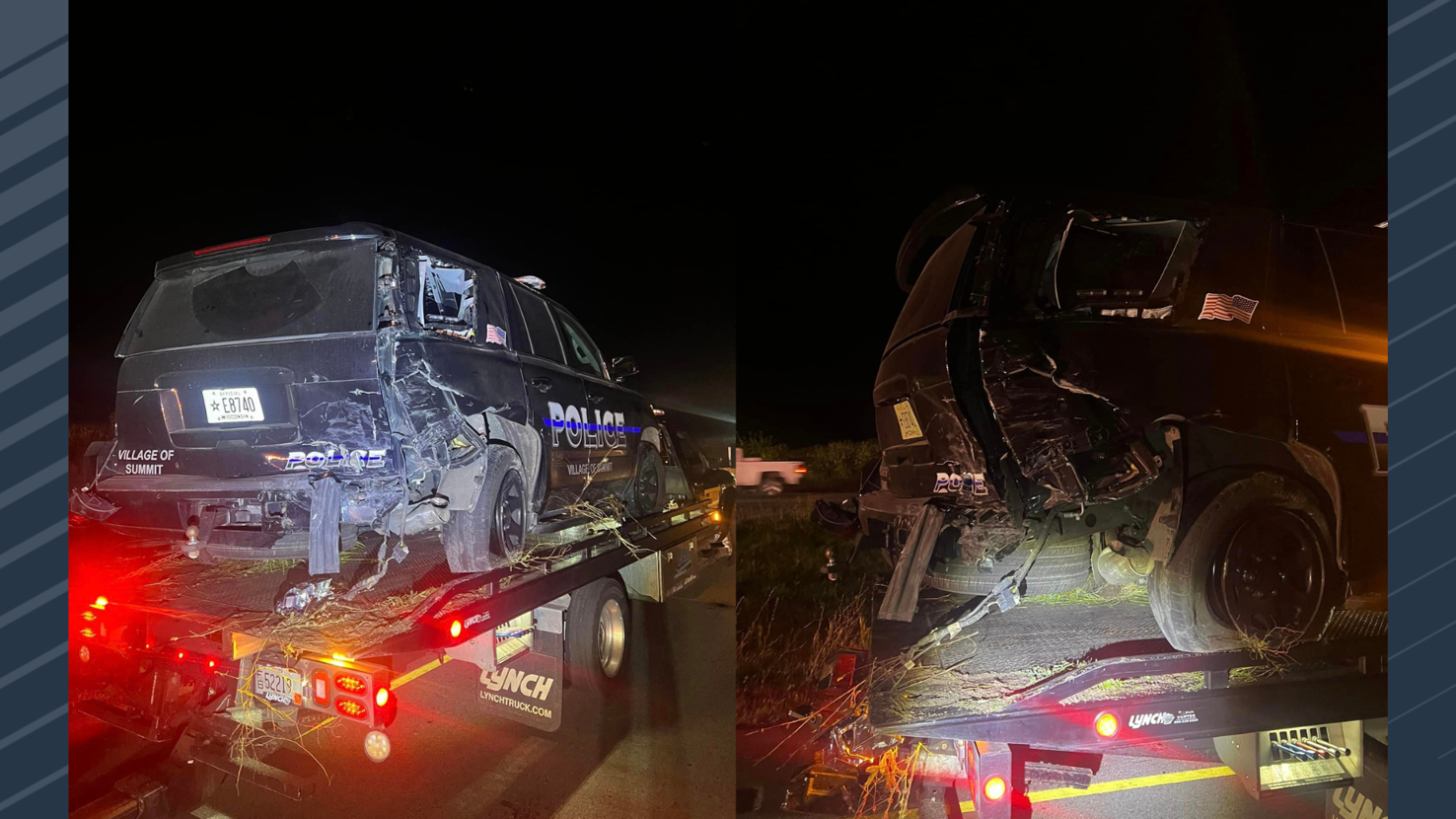 Summit police officer able to avoid injury after squad car hit during ...