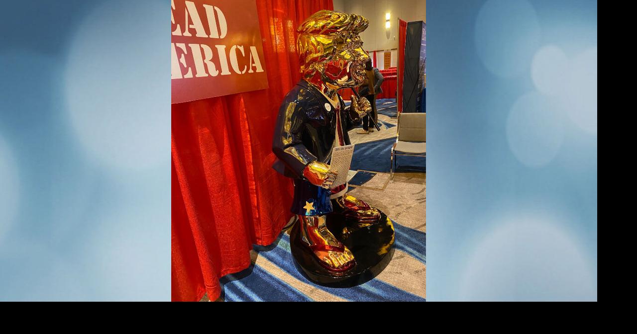 Golden Trump statue turns heads at CPAC | National and World News ...