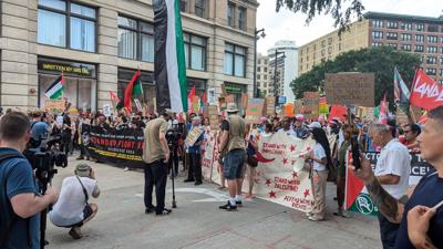 'This too shall pass': Protesters march near Fiserv Forum as RNC opens ...