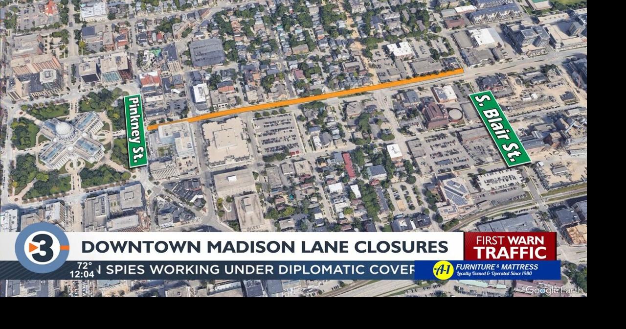 Traffic on westbound E. Washington Ave. limited to one lane for next ...