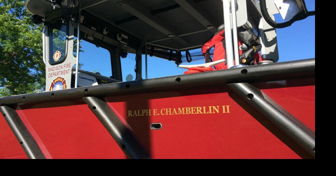 PHOTOS: Fire dept. launches new lake rescue boat on Lake Monona | News ...