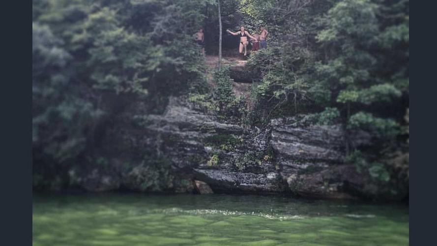 swimming at cliff lakes