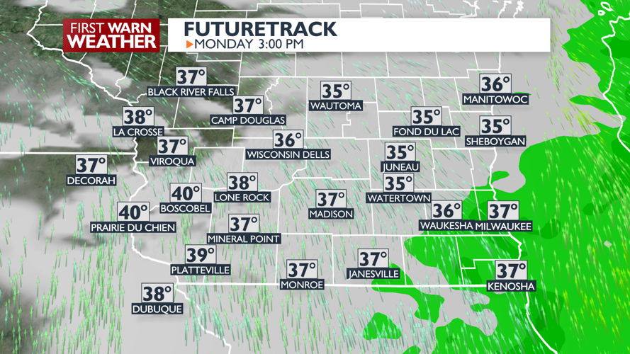 Rain/snow mix possible Sunday night into Monday, mild Christmas ahead ...