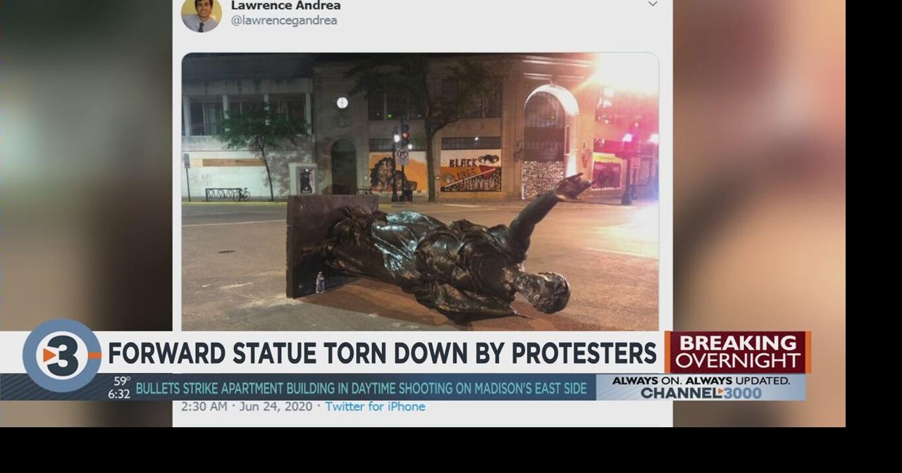 Crowds tear down statues, attack Wisconsin state senator | Crime news ...