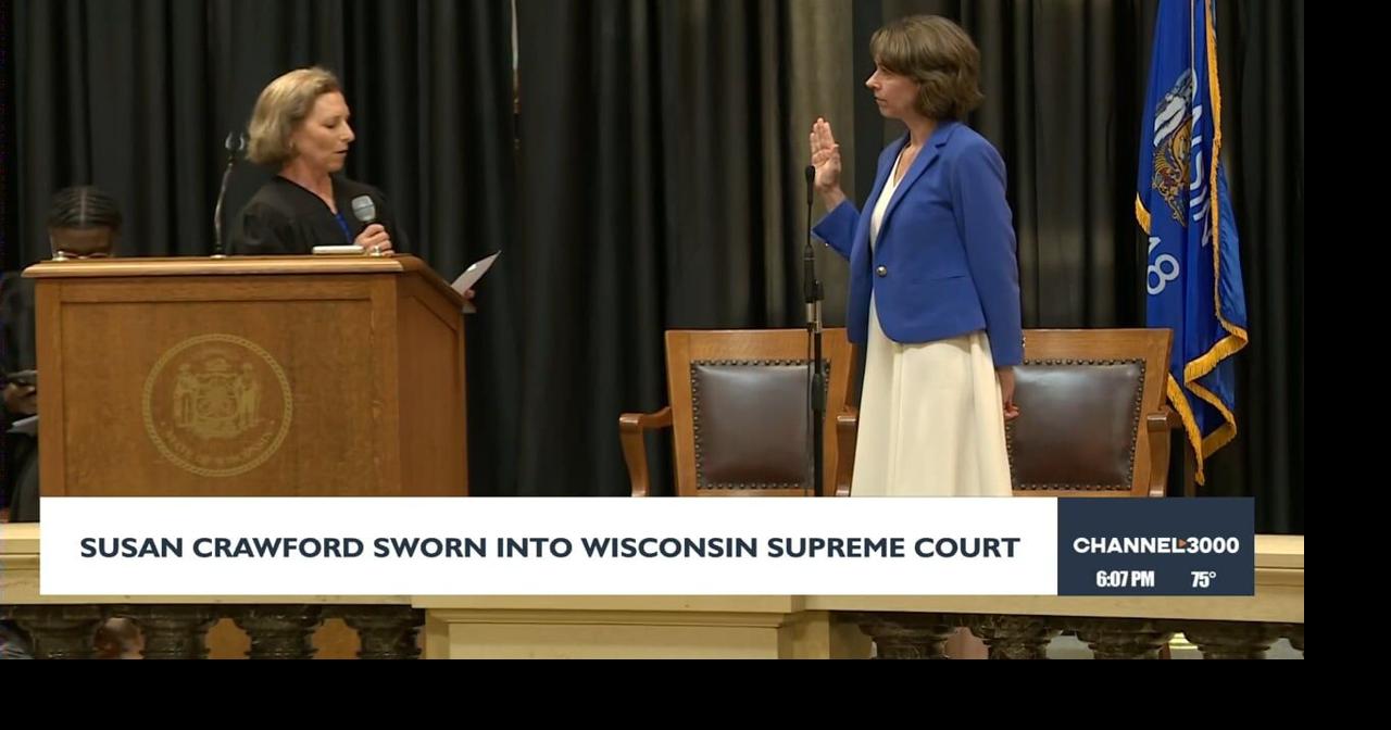 Susan Crawford sworn in as Wisconsin Supreme Court justice | News ...