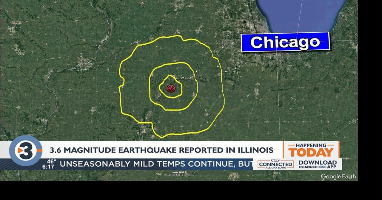Magnitude 3.6 earthquake rattles parts of northern Illinois, parts of 3 ...