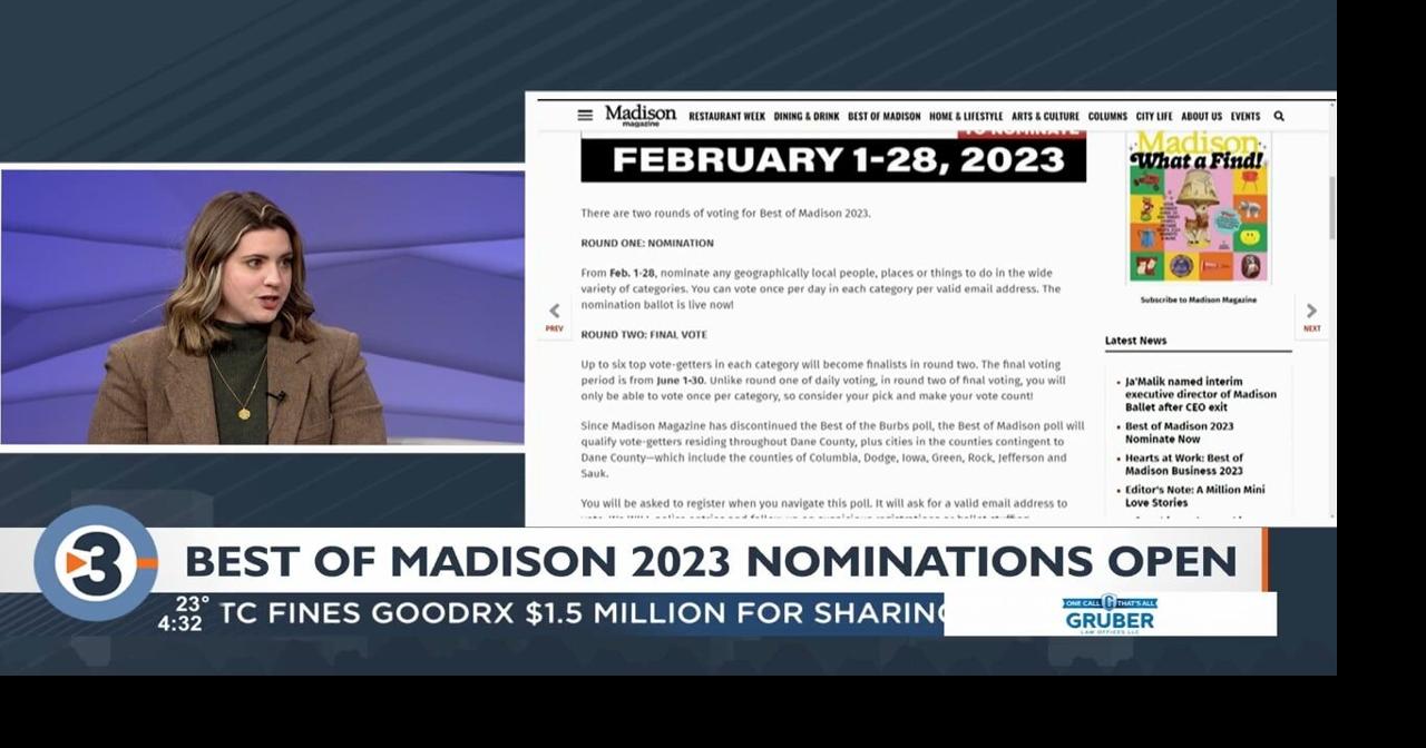 WATCH: Nominations open for Madison Magazine's Best of Madison 2023 ...