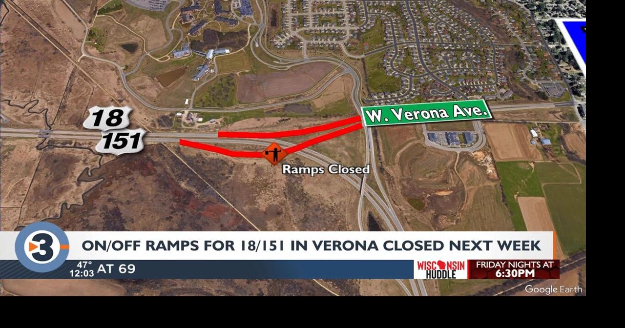 US 18/151 ramps at West Verona Ave. closed until next week | News ...