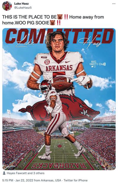 CN citizen, 2023 TE Luke Hasz commits to Arkansas | Sports ...