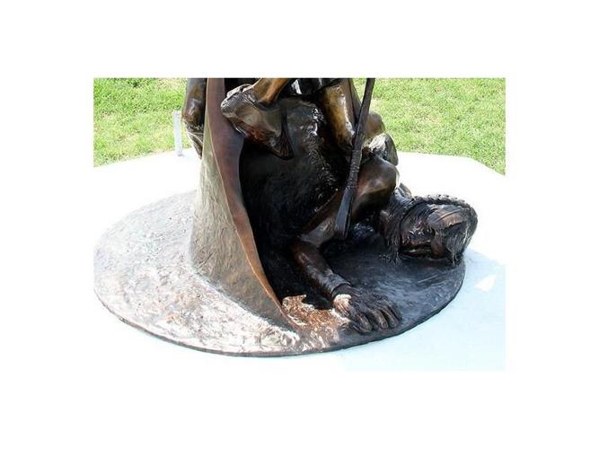 New HorseChief statue installed at Sequoyah High School | Culture ...