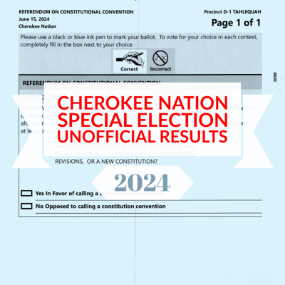 2024 Cherokee Nation special election results | Cn Special Election ...
