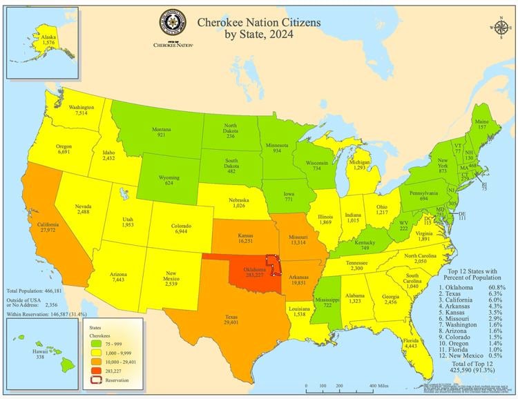 Cherokee Nation unveils new demographic maps reflecting tribal ...