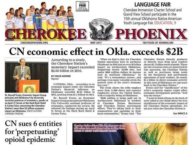 May 2017 issue of the Cherokee Phoenix now available online | Archives ...