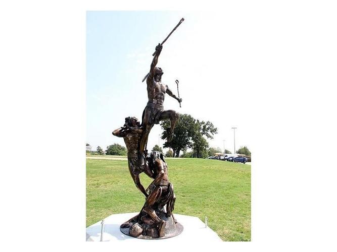 New HorseChief statue installed at Sequoyah High School | Culture ...