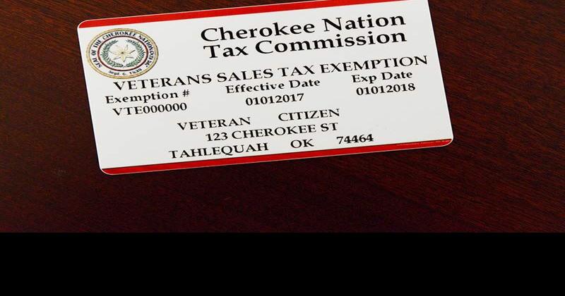 Vet sales tax exempt cards above 360 mark | Services | cherokeephoenix.org