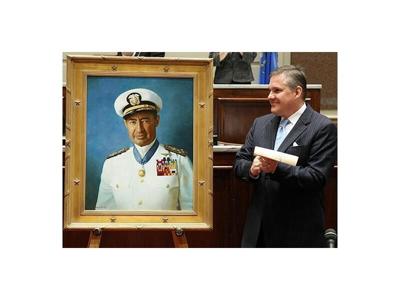 Portrait honoring Cherokee Adm. Clark unveiled at Okla. capital | News ...