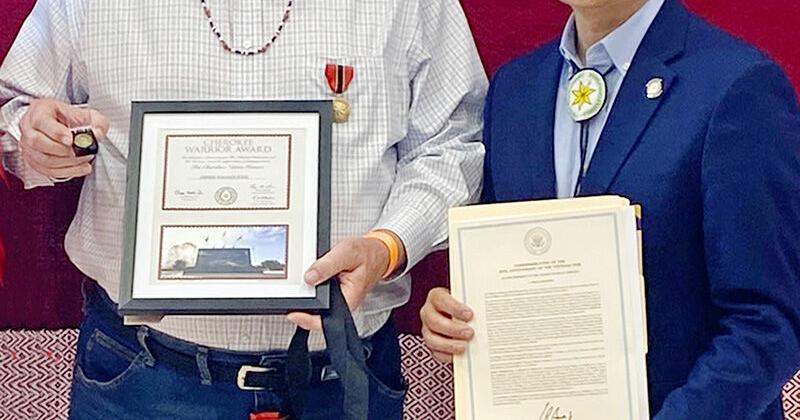 Ross honored with tribe’s Medal of Patriotism during at-large community ...